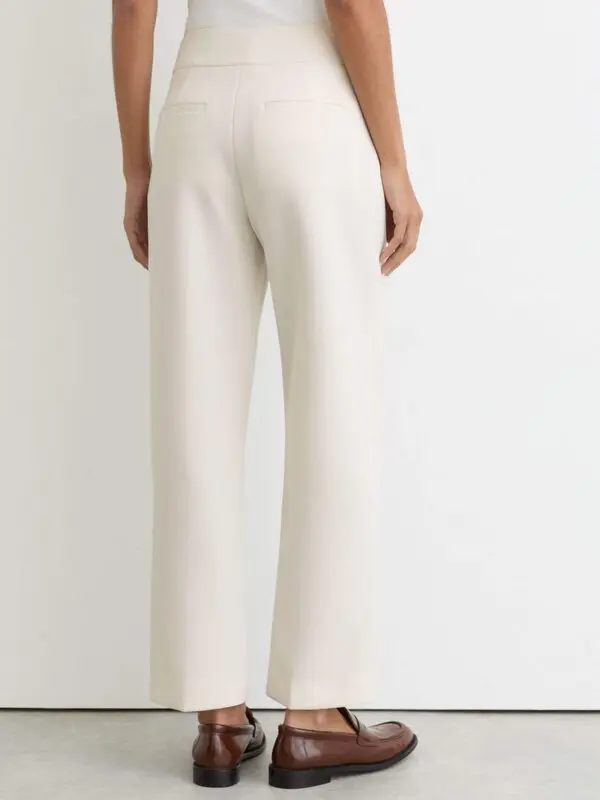 REISS Rosemary Tapered Trousers With Welt-pocket - Cream