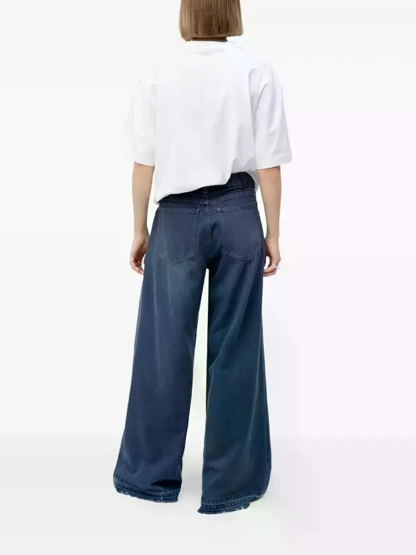 BOSS Pleated Jeans With Frayed Hem