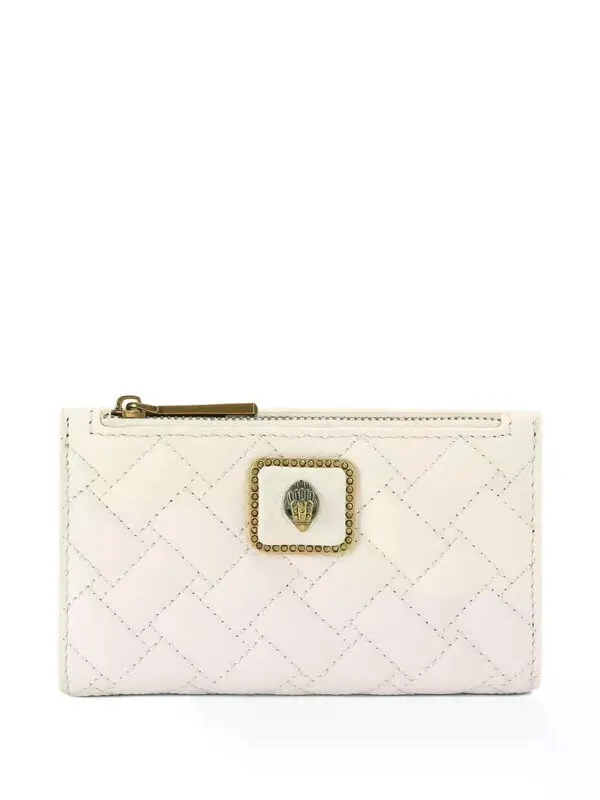 Kurt Geiger Pimlico Quilted Eagle-head-embellished Bifold Wallet - Neutrals
