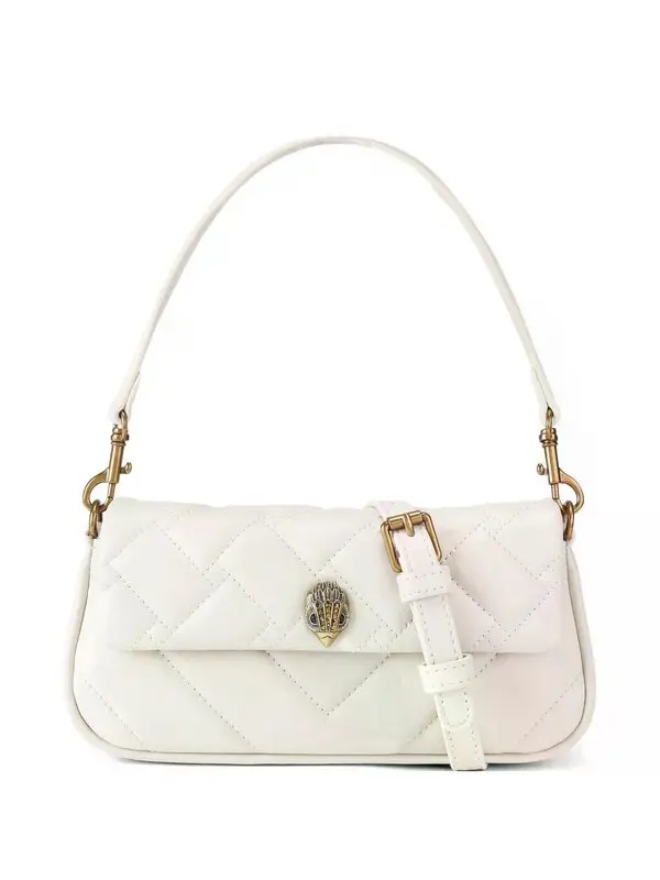 Kurt Geiger Pickle Quilted Eagle-head Clutch Bag - White