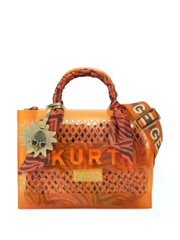 Kurt Geiger Small Jelly Charm-detail Tote Bag - Orange