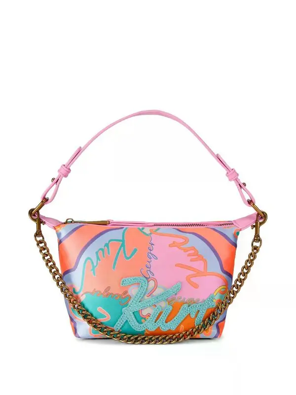 Kurt Geiger Kurt Soft Printed Chain-strap Shoulder Bag - Pink