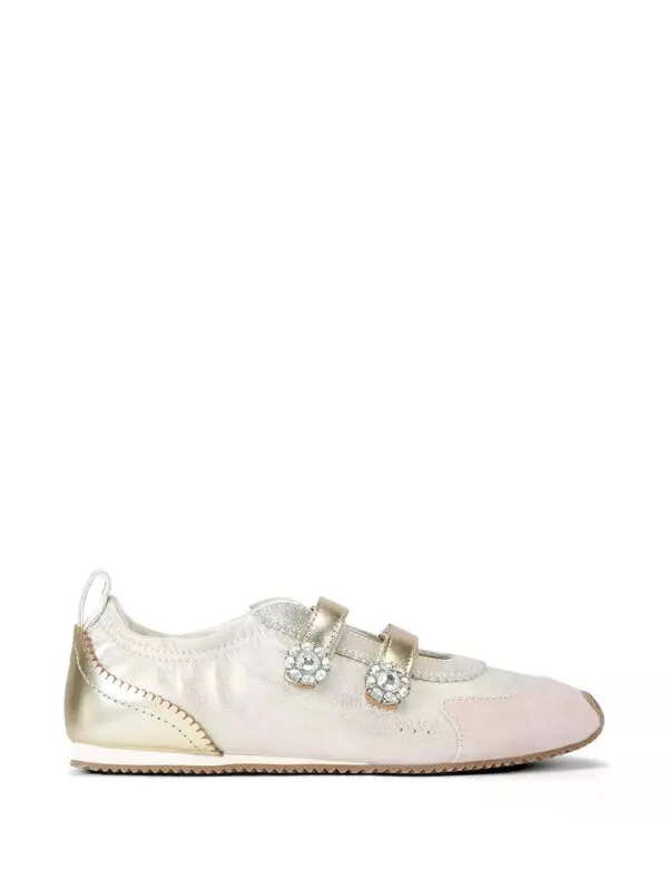 Kurt Geiger Islington Crystal-embellished Sneakers - Neutrals