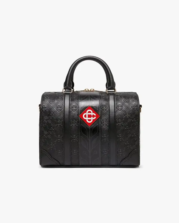 Casablanca Black Mini Monogram Weekender Bag By - Multicolor