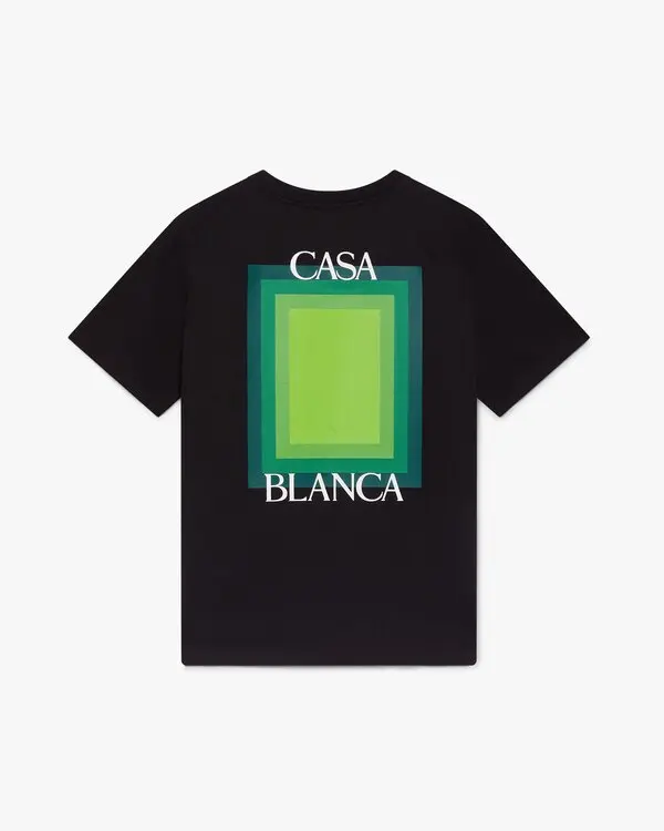 Casablanca Square Logo Short Sleeve T-shirt - Green
