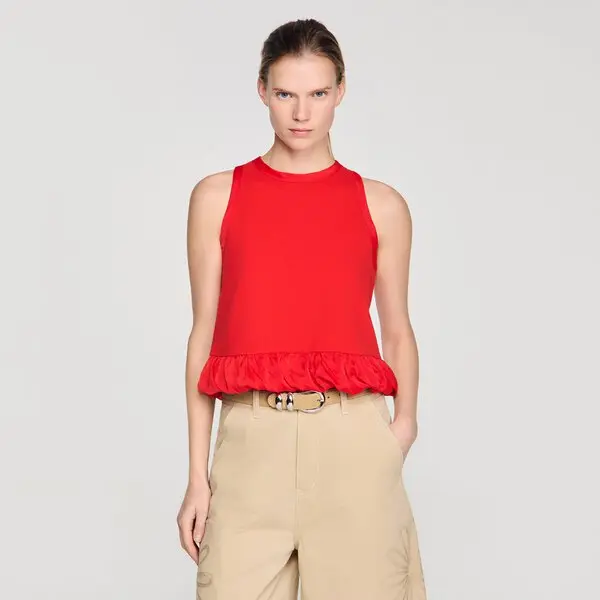 Sandro Ruffle Top
