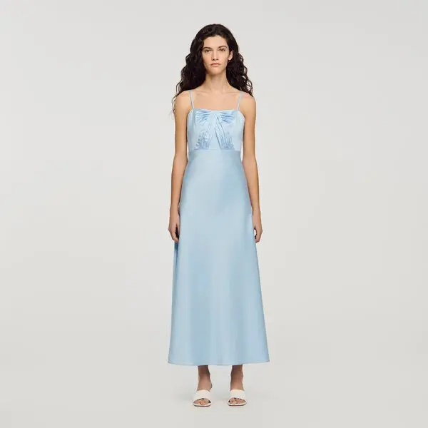 Sandro Satin-effect Maxi Dress