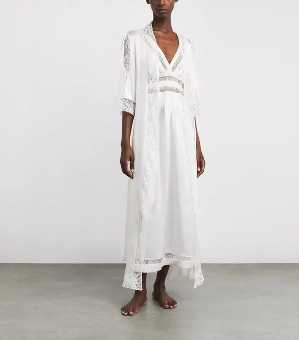 Loretta Caponi Silk Elba Robe