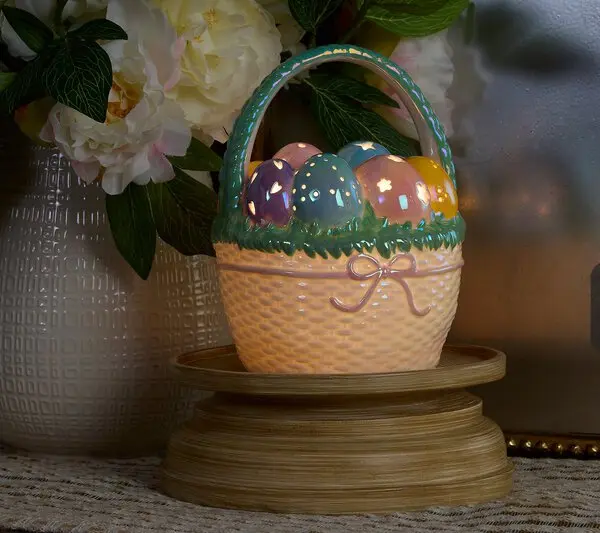 VALERIE PARR HILL Illuminated Porcelain Easter Egg Basket Valerie - One-color