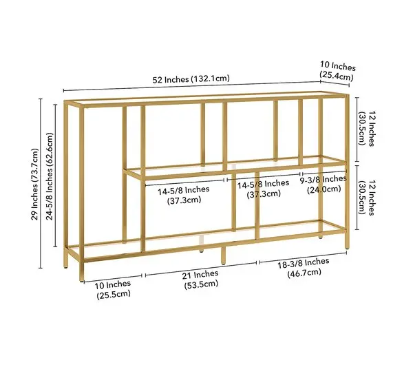 HUDSON&CANAL Winthrop 52' Wide Rectangular Cons Ole Table