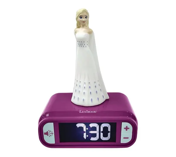 LEXIBOOK Elsa 3d Alarm Clock With Night Light & Sounds