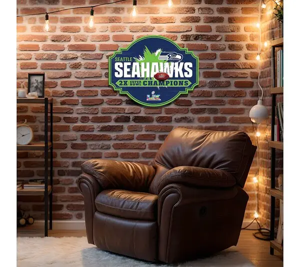 FAN CREATIONS Seahawks Super Bowl Lx 24' Tavern Wall Sign - One-color