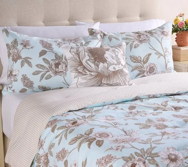 HOME REFLECTIONS Garden Toile Comforter Set King - One-color