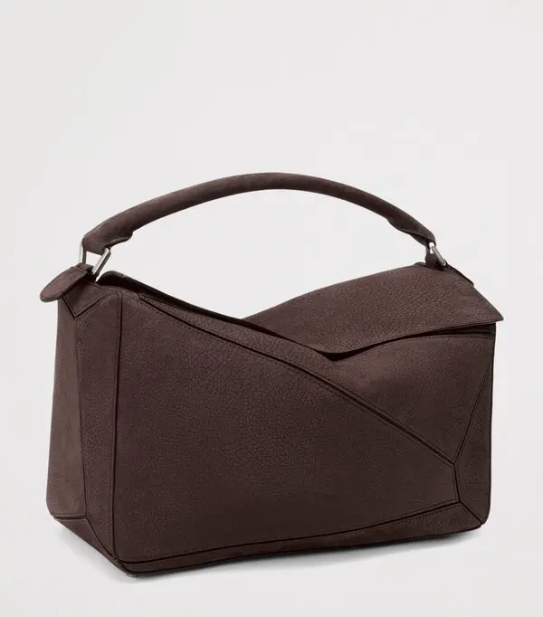 Loewe Large Suede Puzzle Top-handle Bag