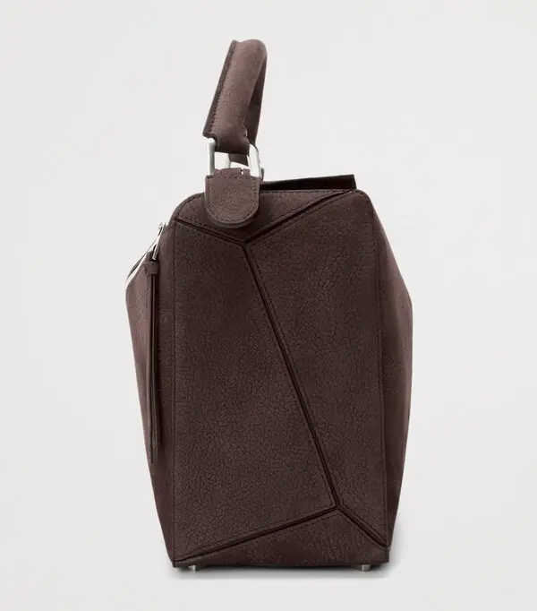 Loewe Large Suede Puzzle Top-handle Bag