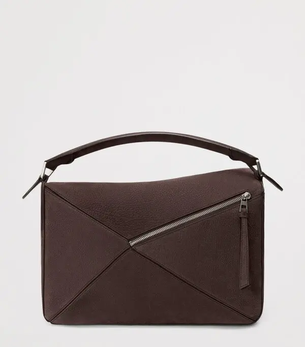 Loewe Large Suede Puzzle Top-handle Bag