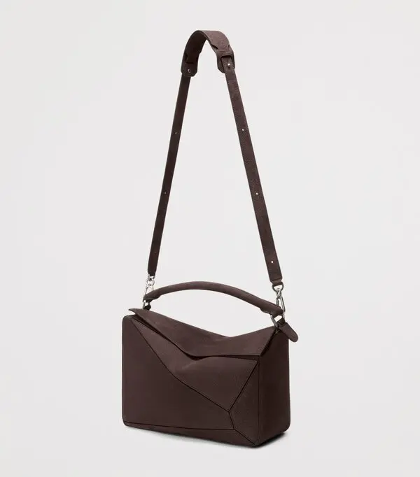 Loewe Large Suede Puzzle Top-handle Bag