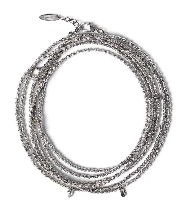 Brunello Cucinelli Sterling Silver Wrap Bracelet - Grey