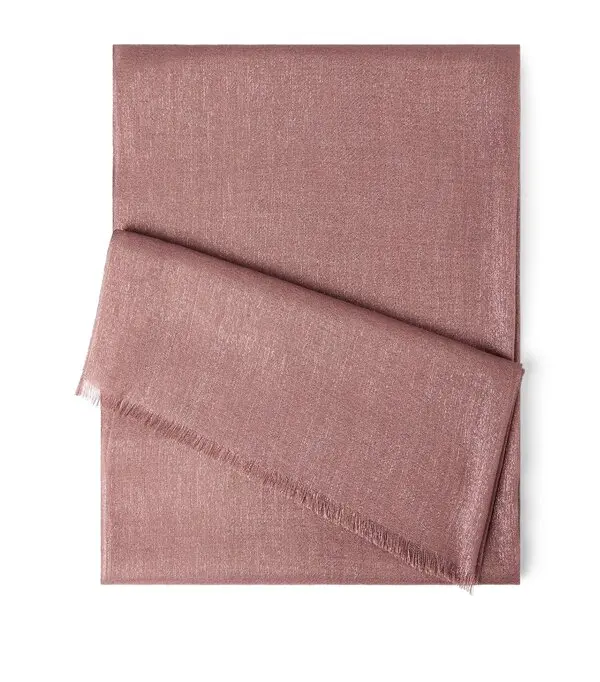 Brunello Cucinelli Cashmere-silk-blend Scarf - Pink
