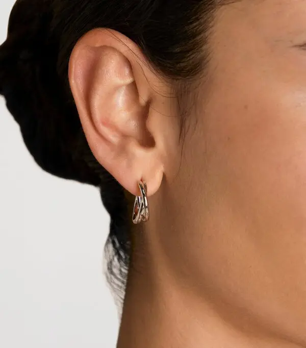 ASTRID & MIYU Crossover Illusion Hoop Earrings