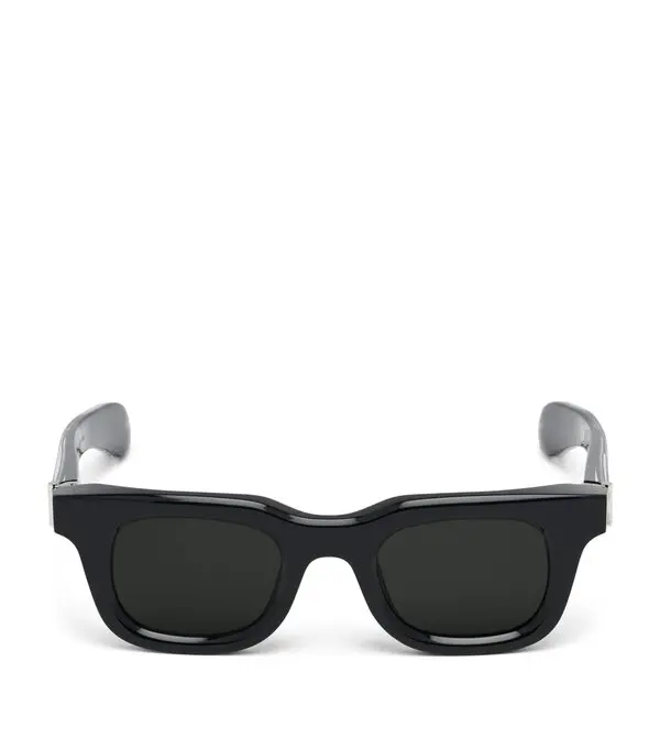 Alexander McQueen Skull-detail Square Sunglasses - Black