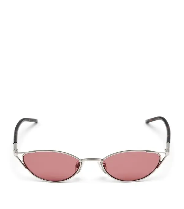 Alexander McQueen Tortoiseshell Oval Sunglasses