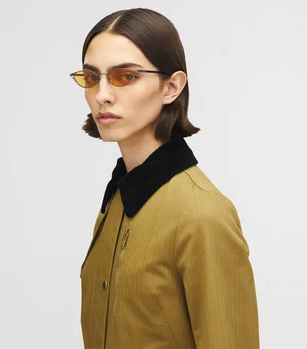 Alexander McQueen Brass Cat-eye Sunglasses