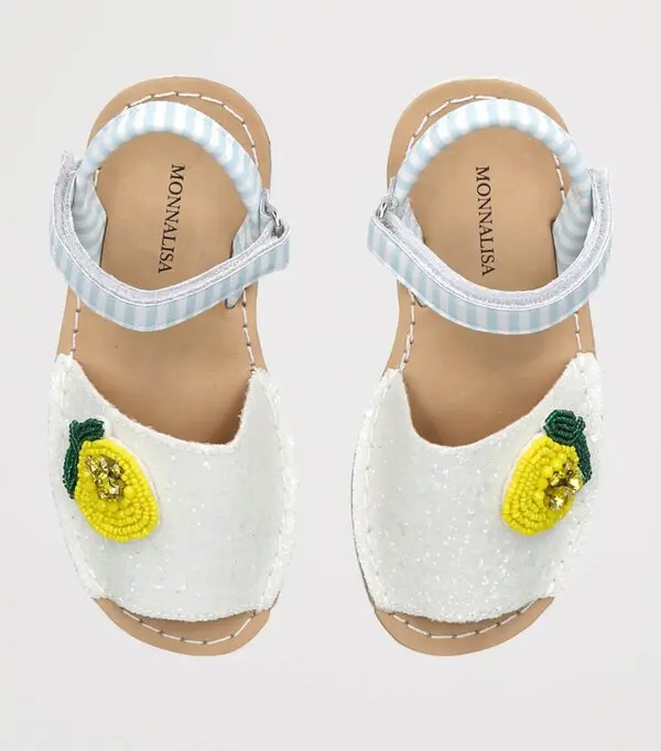 Monnalisa Embellished Lemon Sandals