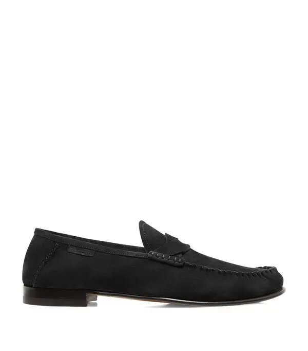 TOM FORD Suede Loafers - Black