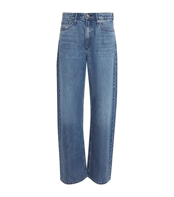 Rag & Bone Logan Mid-rise Wide-leg Jeans - Blue