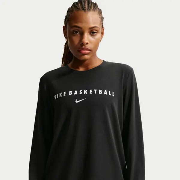 Nike Dri-fit Long-sleeve Warm-up Basketball Top - Black