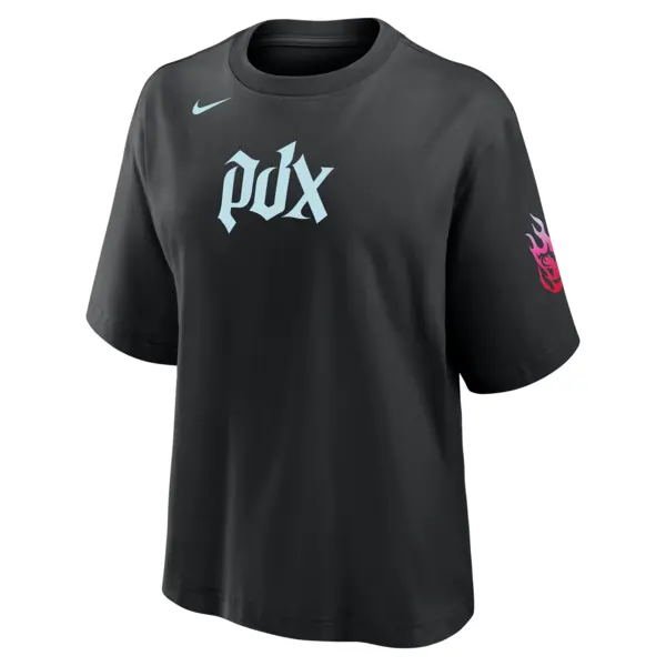 Nike Portland Fire Boxy Cotton T-shirt - Black