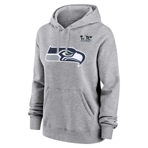 Nike Jaxon Smith-njigba Seattle Seahawks Super Bowl Lx Nfl Pullover Hoodie - Grey
