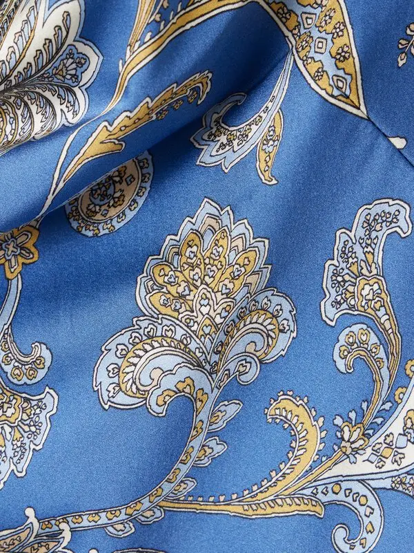 Veronica Beard Ember Draped Paisley-print Silk-blend Satin Maxi Dress