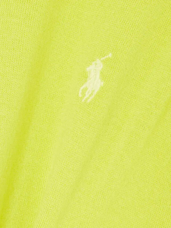 Polo Ralph Lauren Embroidered Merino Wool V-neck Sweater - Green