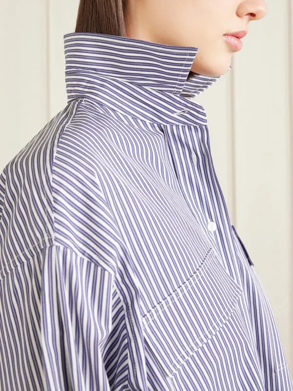 Brunello Cucinelli Striped Cotton-poplin Shirt