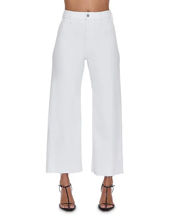 PISTOLA Penny High Rise Wide Leg Crop Jeans - Blizzard