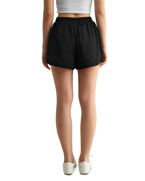 LUVEE Mable Satin Boxer Shorts - Black