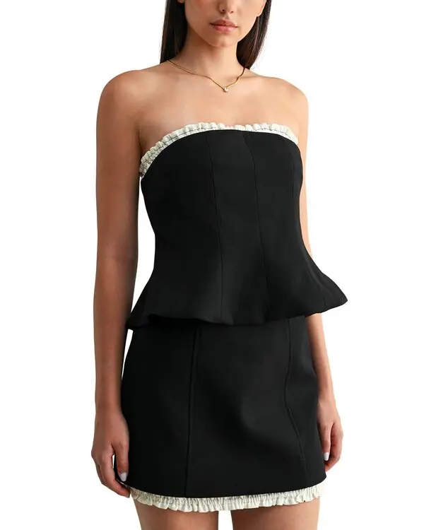 LUVEE Mable Strapless Peplum Top