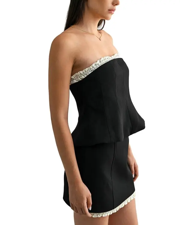 LUVEE Mable Strapless Peplum Top