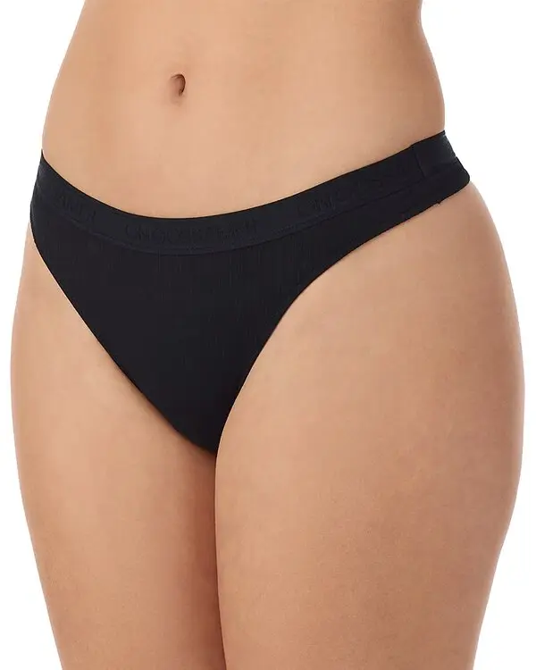ON GOSSAMER Cabana Cotton Rib Hipster - Black