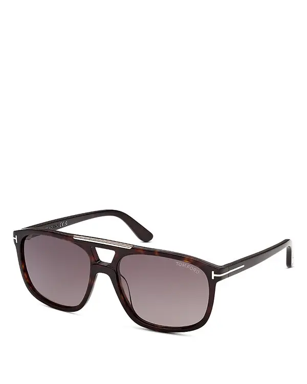 TOM FORD Navigator Sunglasses, 58mm - Dark Havana/roviex