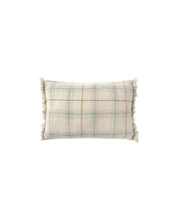 LORENA CANALS Tartan Cushion - Blue And Natural