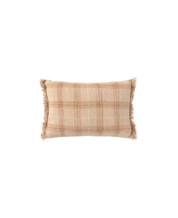 LORENA CANALS Tartan Cushion - Pink And Natural