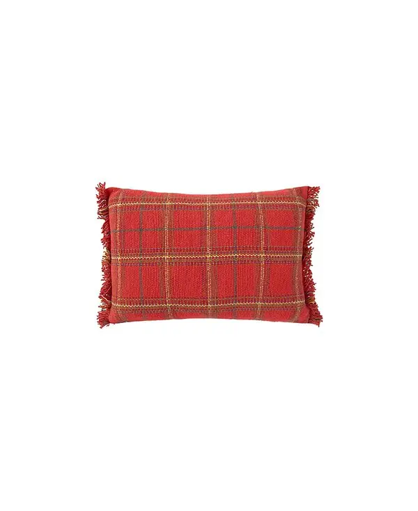 LORENA CANALS Tartan Cushion - Red