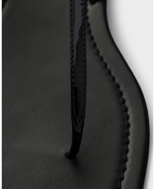 Prada Patent Leather Thong Sandals - Black