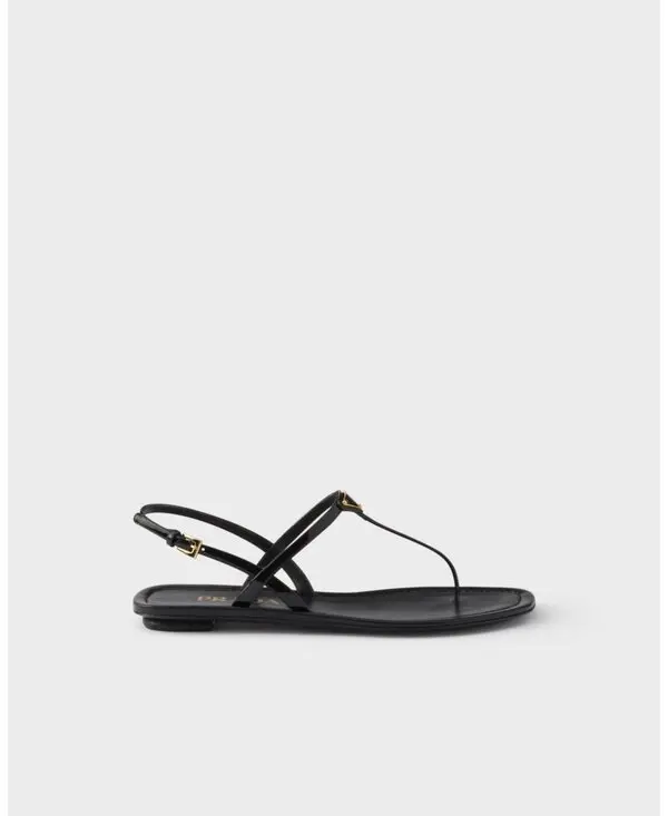 Prada Patent Leather Thong Sandals