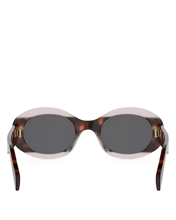 Celine Triomphe Oval Sunglasses, 52mm