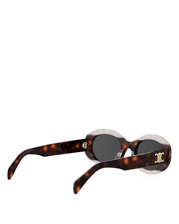 Celine Triomphe Oval Sunglasses, 52mm
