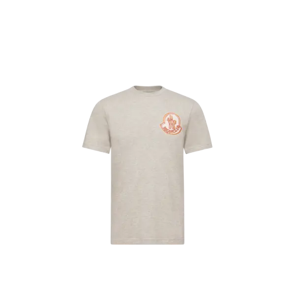 Moncler Logo Cotton T-shirt - Grey